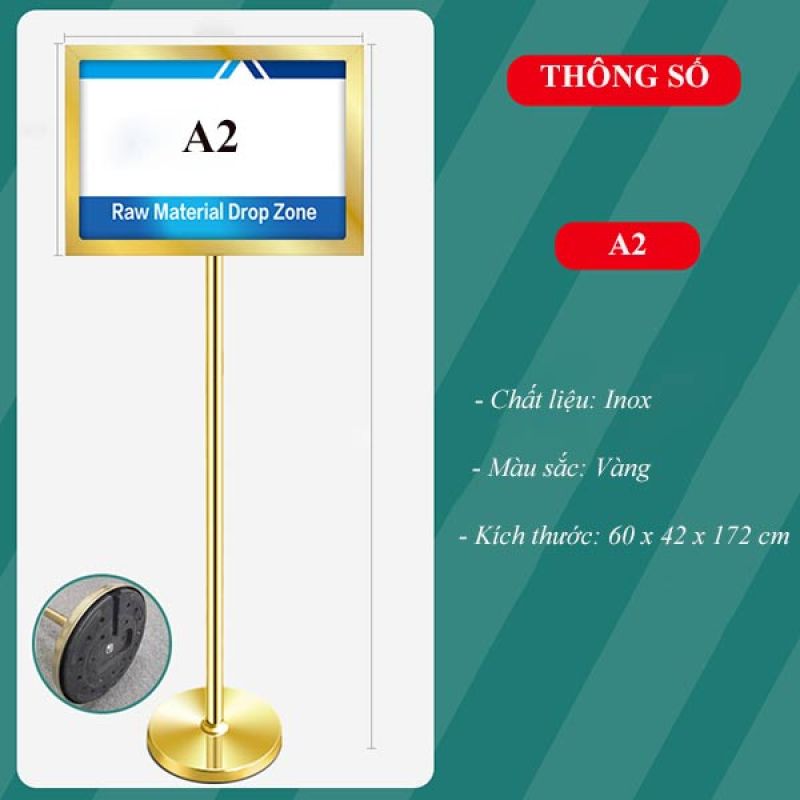 Bảng menu inox vàng 2 mặt xoay 180 độ: Hàng có sẵn, giá tốt