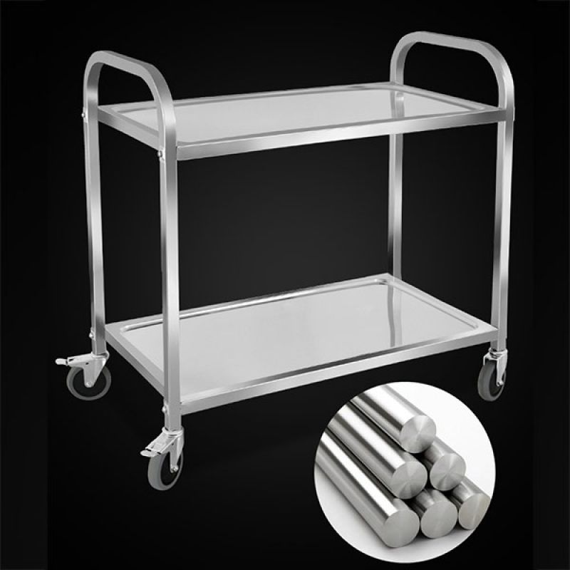 Xe đẩy inox 2 tầng - Cam kết giá rẻ, giao hàng Toàn Quốc